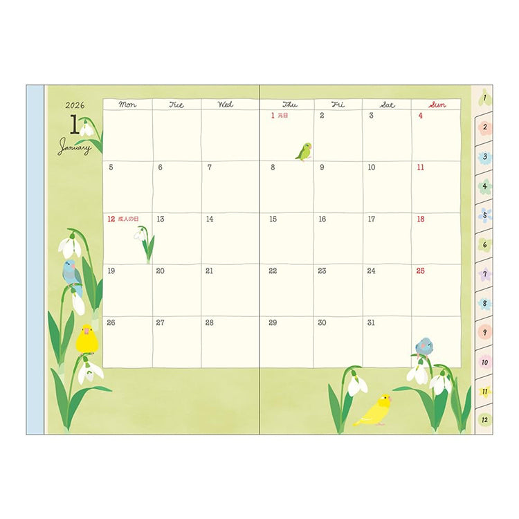 Midori 2026 Mini Pocket Diary Bird – ARCH Art Supplies